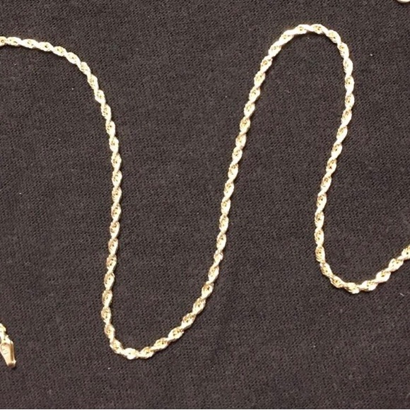Jewelry | Real 14k Gold Rope Chain 2mm Hollow 14k | Poshmark